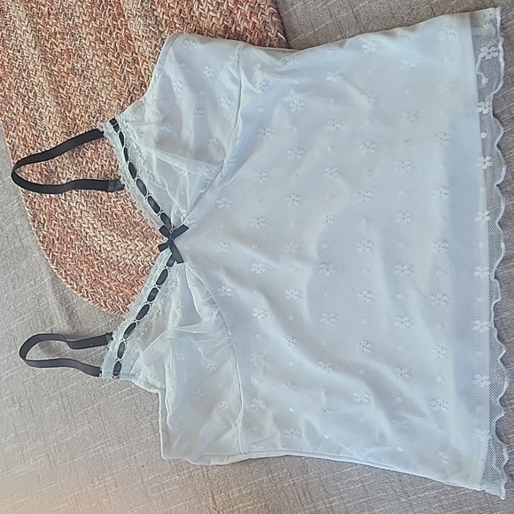Madden Girl | Tops | Madden Girl Light Blue Lace Trim Cami Top | Poshmark